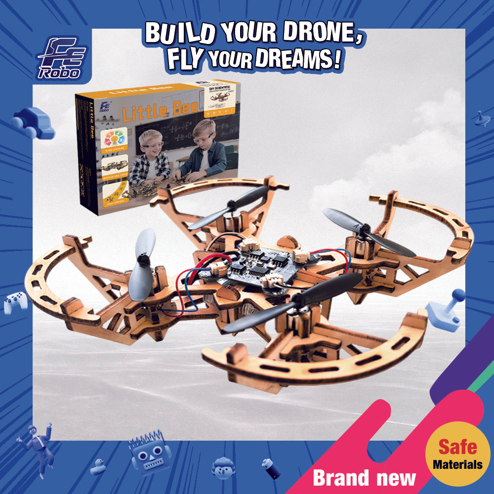 3D Wooden DIY 4-axis remote control aircraft – FE ROBO
